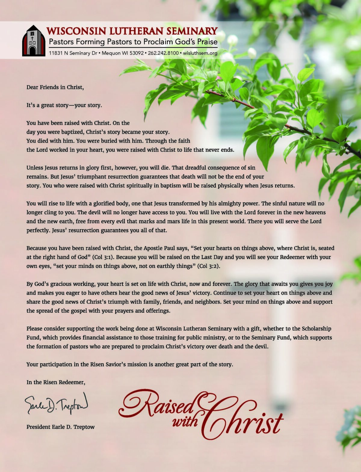 Annual Easter Appeal Sent | Wisconsin Lutheran Seminary